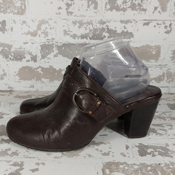 boc | Shoes | Boc Born Concept Brown Leather Slip On Buckle Detail ...